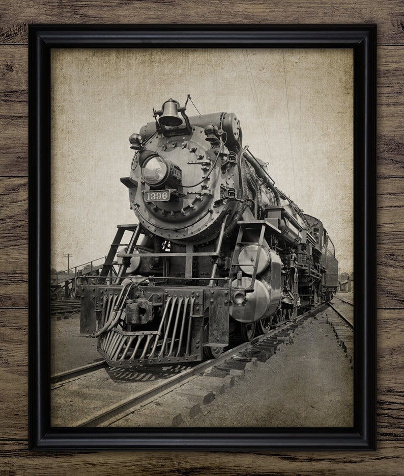 Vintage Steam Locomotive Art Printable Railroad Railway - Etsy