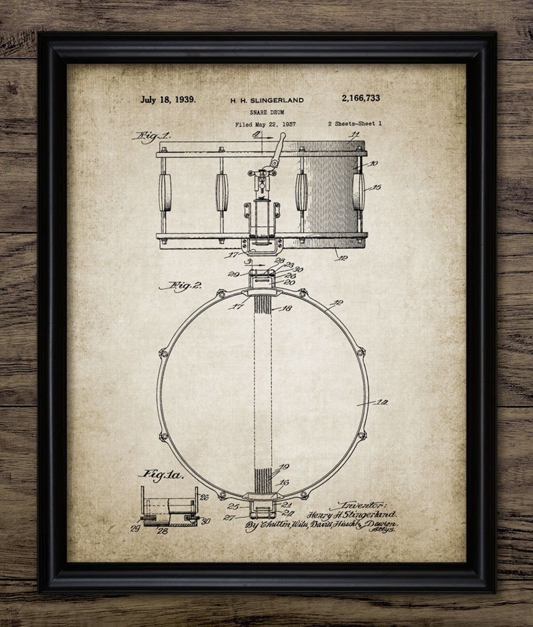 Drum Kit Wall Art, Printable Drum Design, Drummer, Musician, Snare Drum ...