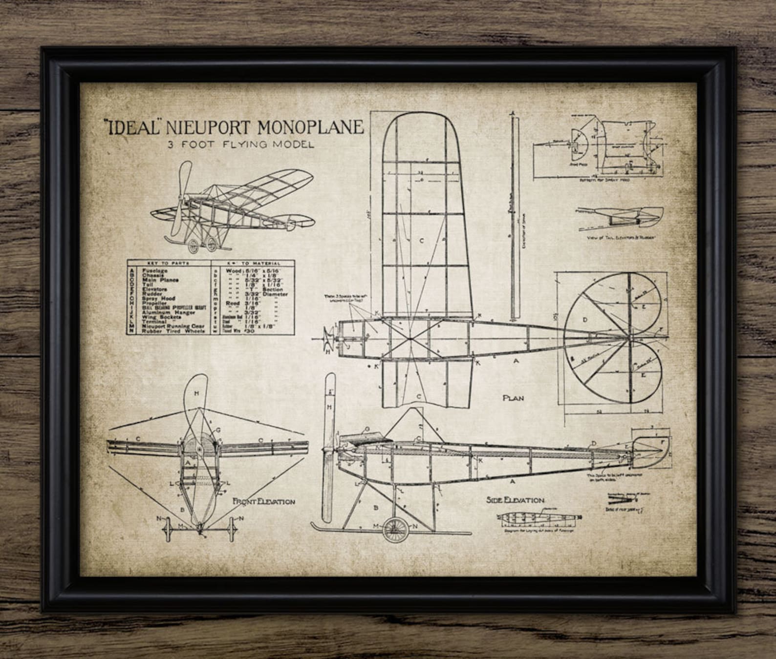 Nieuport Monoplane Aircraft Wall Art, Printable Aeroplane, Plane ...