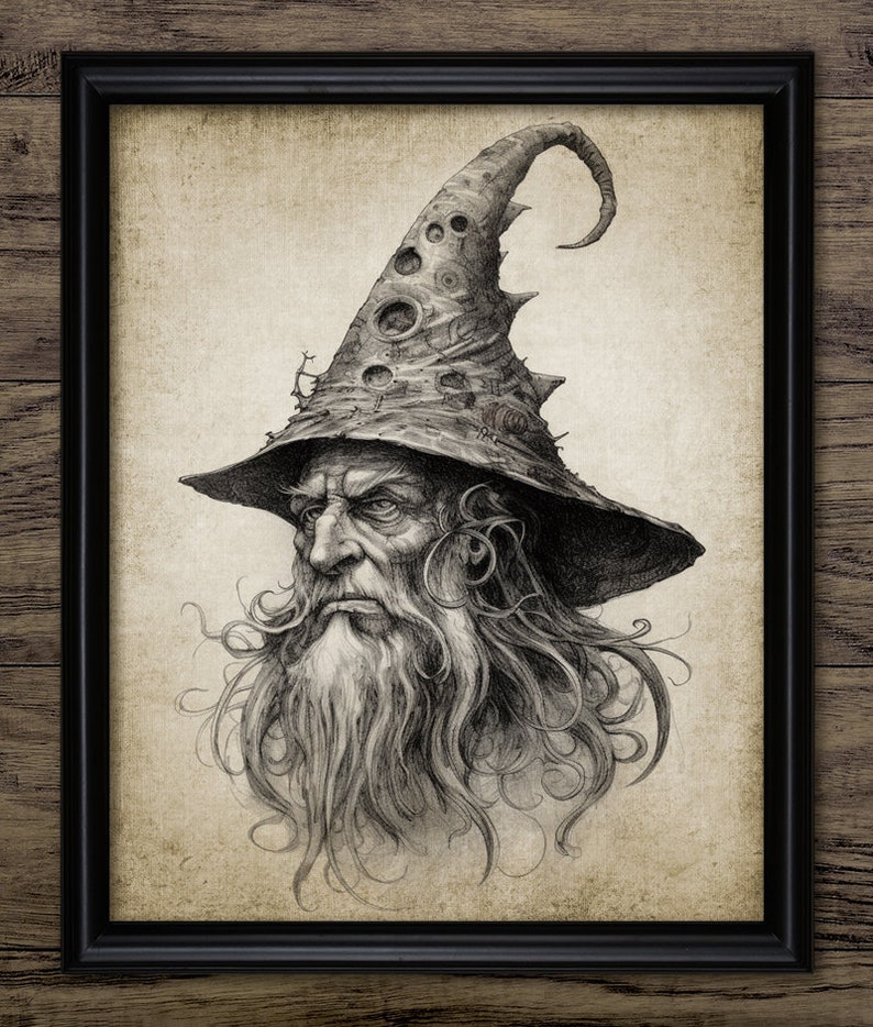 Wizard Wall Art Printable Fantasy Witchcraft Wizardry Magic - Etsy