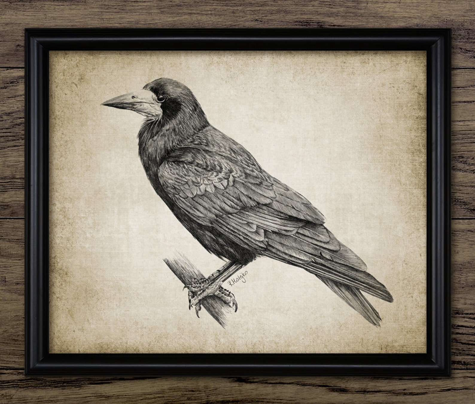 Rook Pencil Drawing Printable Rook Rook Poster Gothic | Etsy