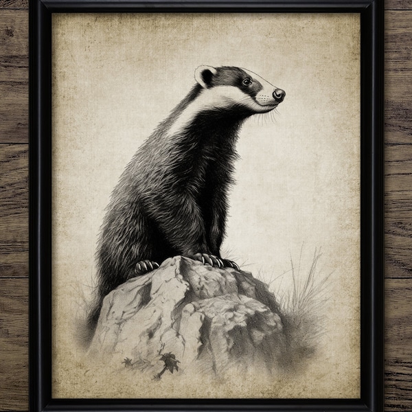 Badger Art - Etsy