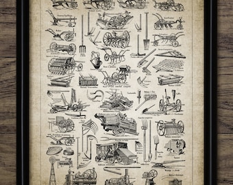 Farming Art Print | Etsy