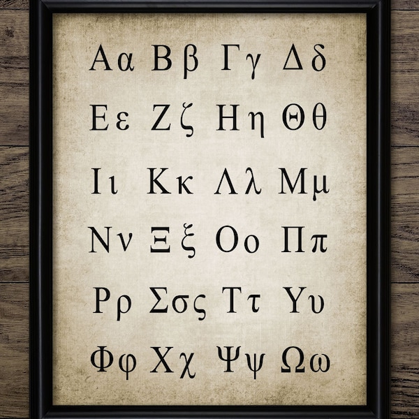 Greek Alphabet Wall - Etsy