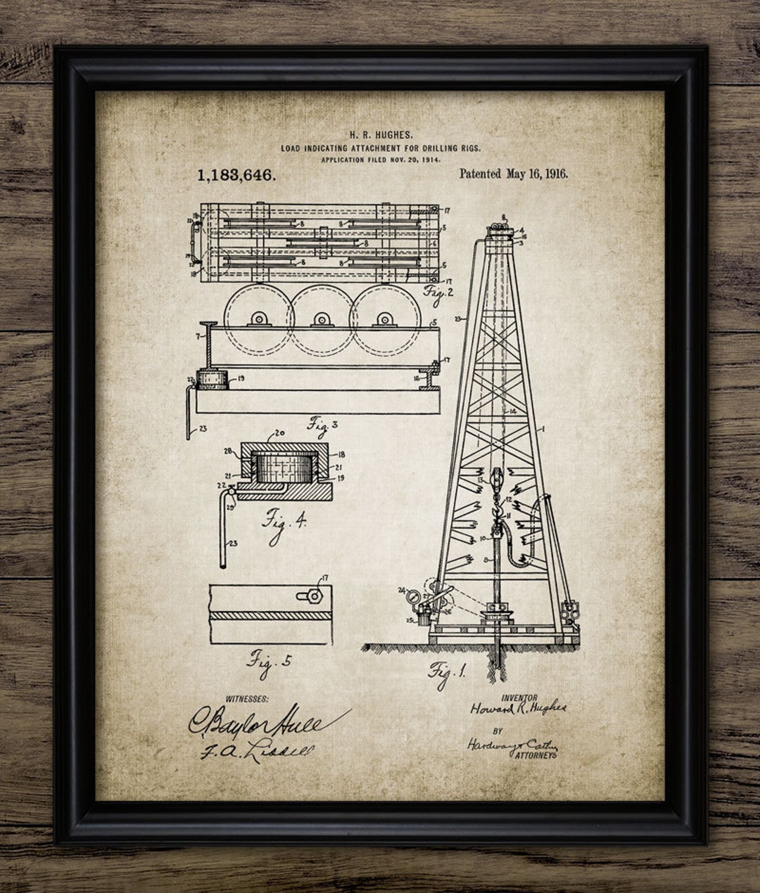 Vintage Oil Drilling Rig Wall Art, Printable Oil Rig, Oil Industry ...