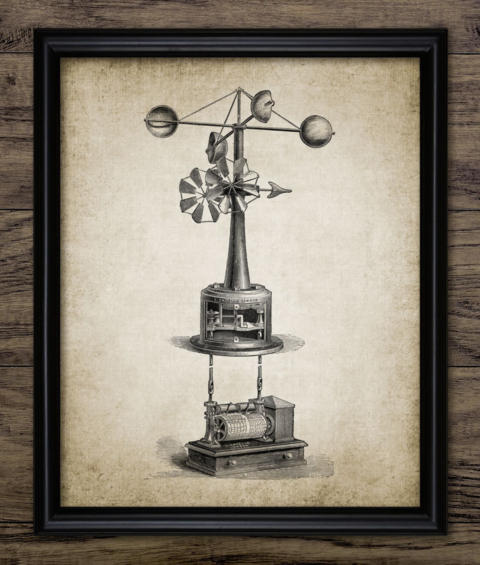 Meteorology Wall Art, Printable Weather Instrument, Vintage Weather ...