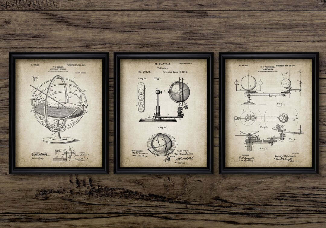 Astronomy Wall Art Set of 3, Printable Astronomy, Planetarium, Solar ...