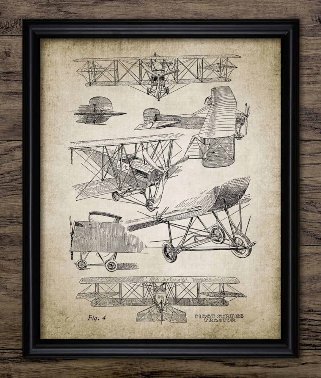 Biplane Wall Art, Printable Biplane, Aeroplane, Aircraft, Plane ...