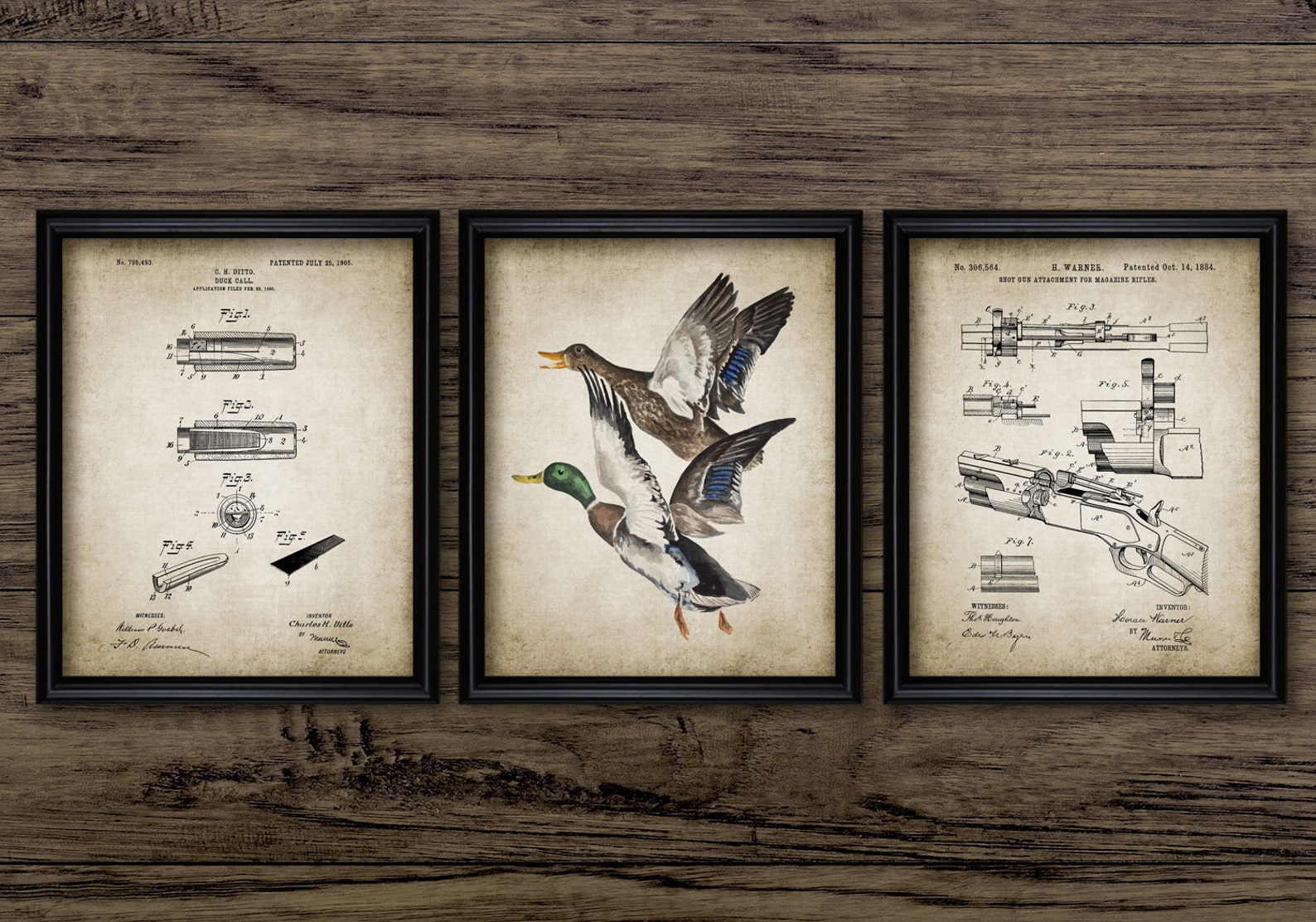 Duck Hunting Art Set of 3 Printable Duck Duck Hunting Decor - Etsy
