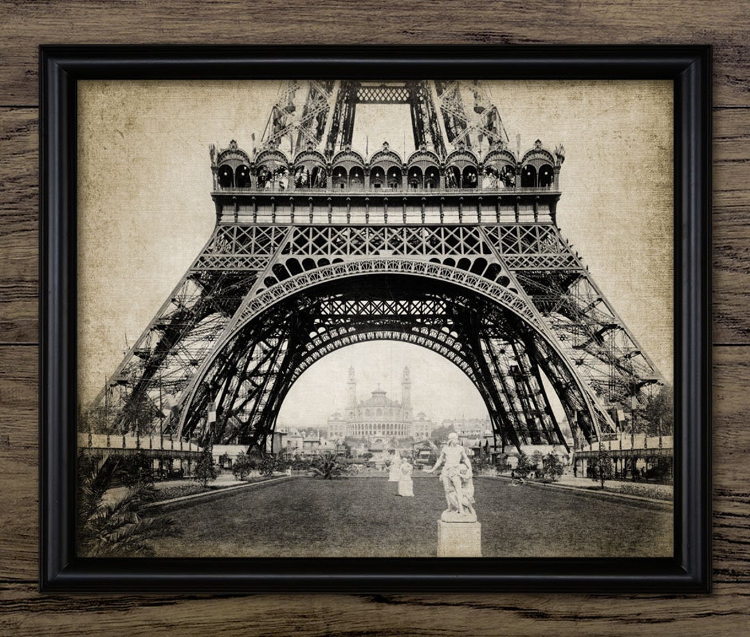Vintage Eiffel Tower Print - Vintage View of Paris - Paris City Print ...