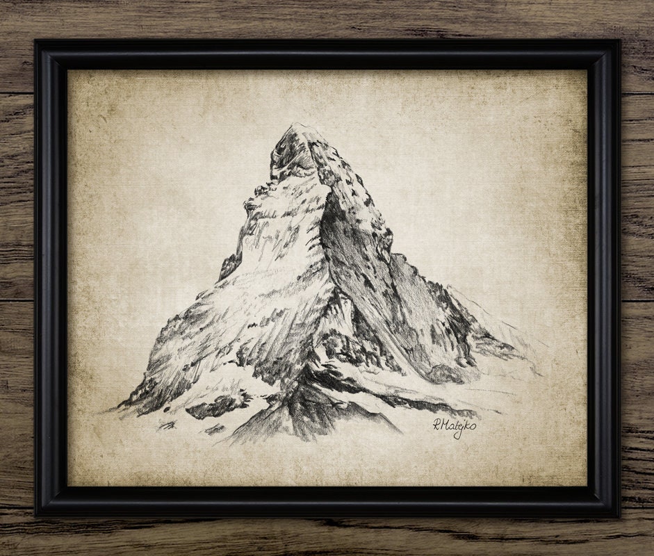 Matterhorn Mountain Drawing