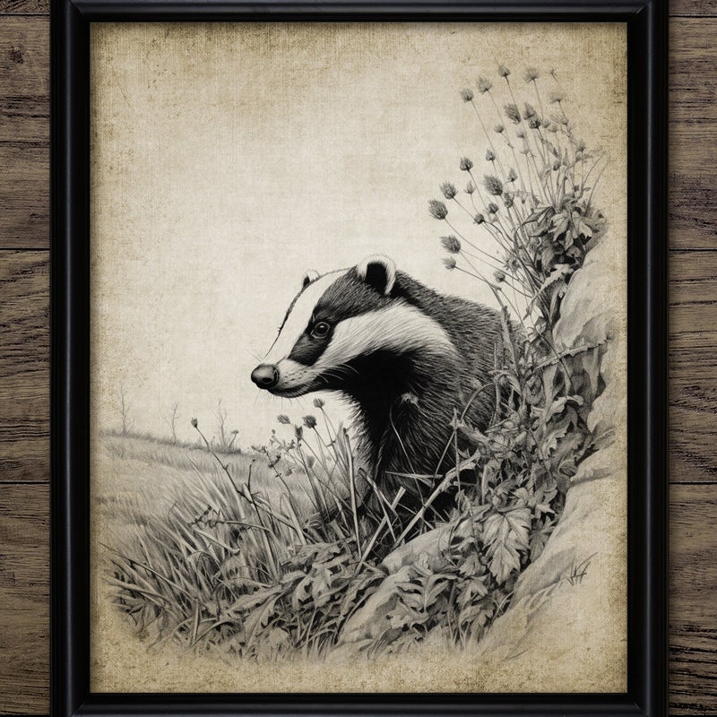 Badger Art - Etsy