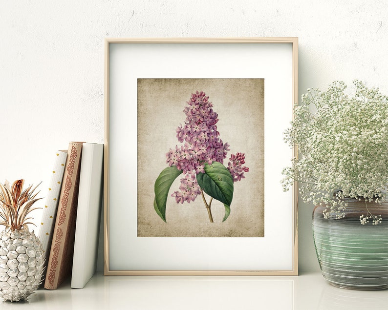 Lilac Flower Wall Art Print Rustic Wall Decor Lilac Tree - Etsy UK