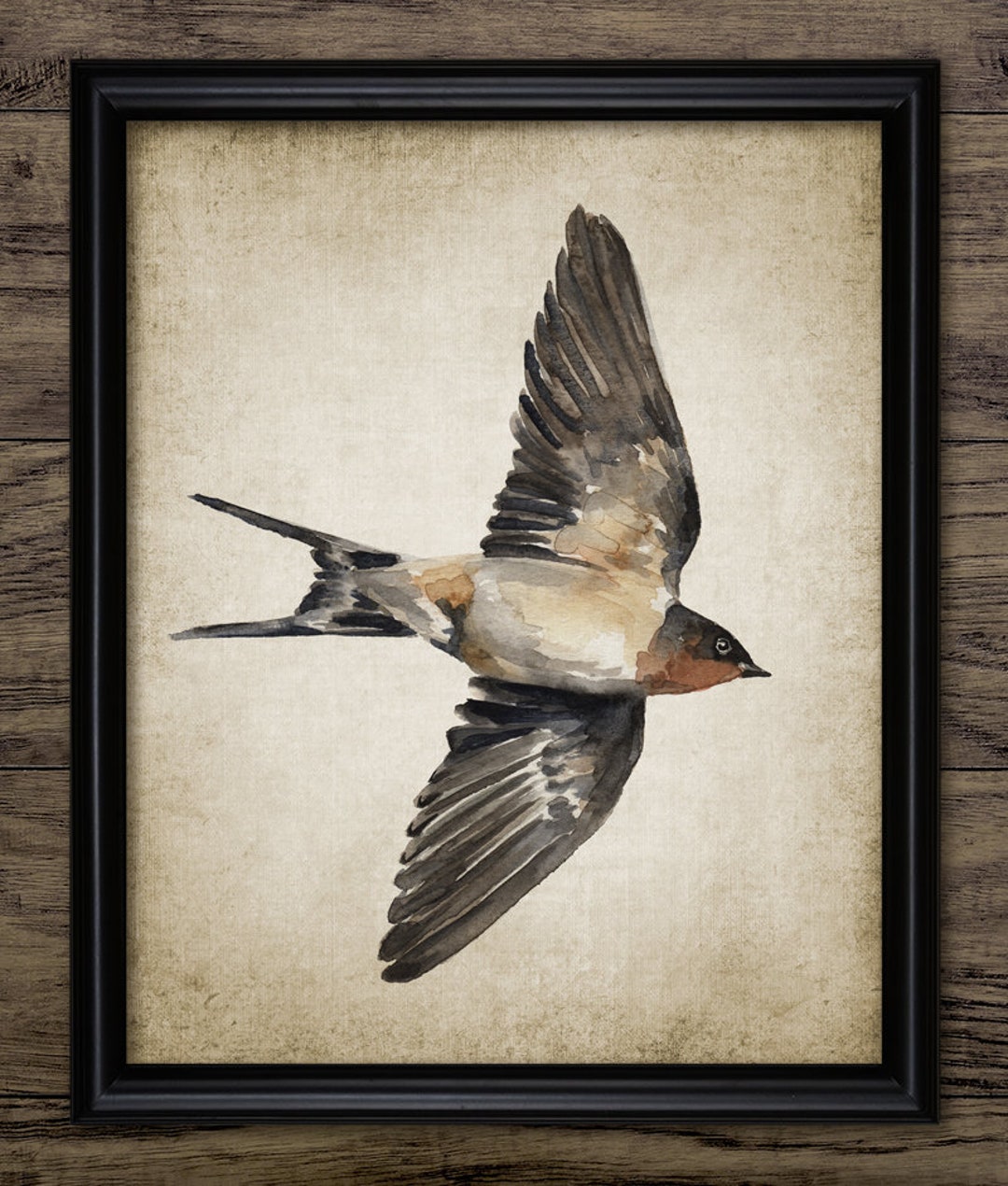 Swallow Bird Watercolour Painting, Printable Swallow Painting, Swallow ...