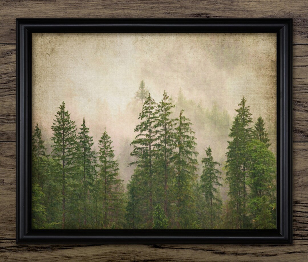 Forest Wall Art, Printable Forest, Forest Tree, Woodland Home Decor ...