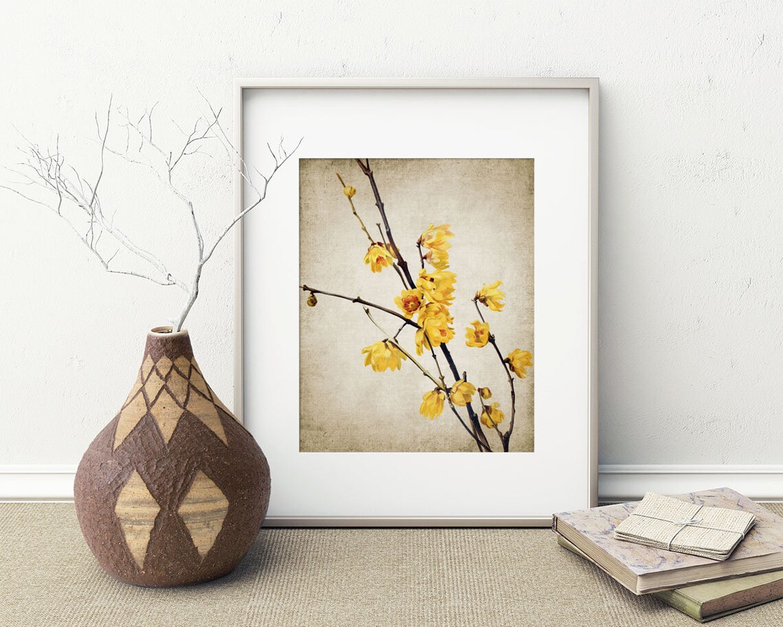 Yellow Flowers Art Print Yellow Flower Decor Tree Blossom - Etsy