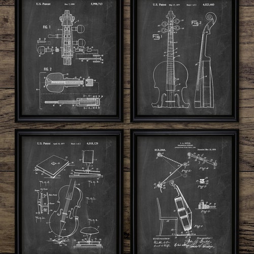Cello Wall Art Set of 4 Printable Musical Instrument - Etsy