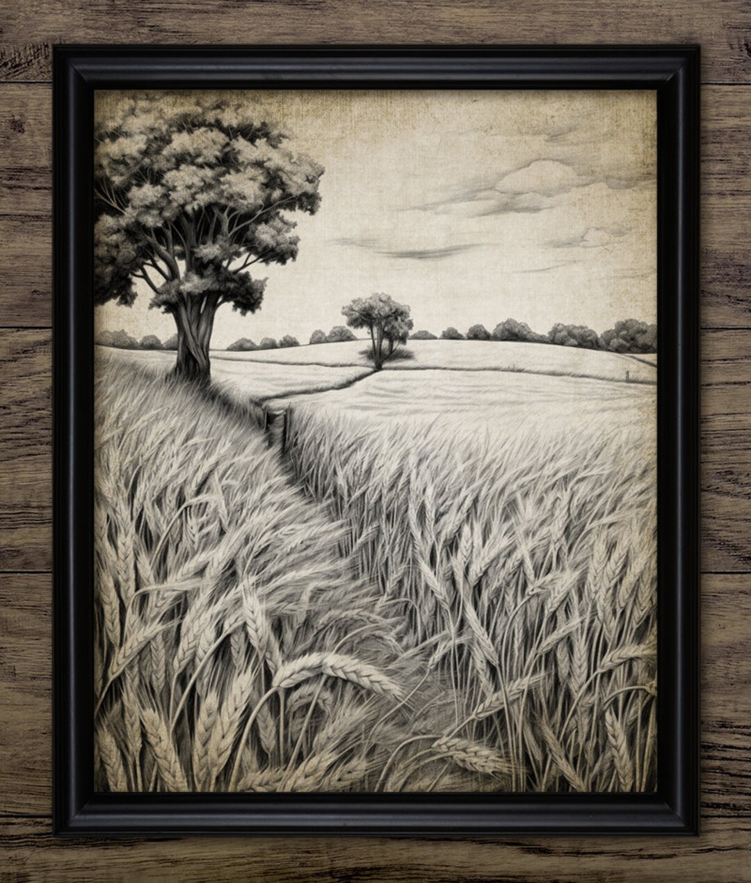 Wheat Wall Art, Printable Farming, Agriculture, Cereal Crop, Farmer ...