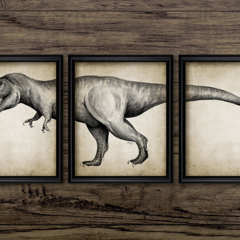 T Rex Painting - Etsy