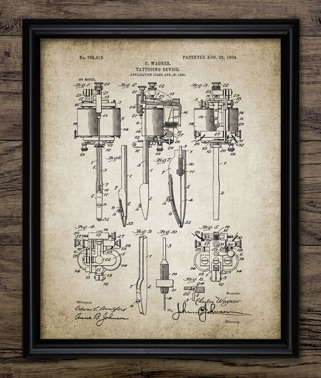 Vintage Tattoo Machine Wall Art, Printable Tattoo Art, Tattooing ...