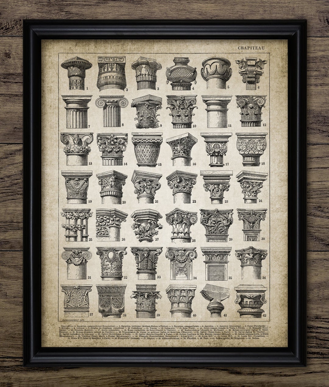 Architectural Wall Art, Printable, Classical Orders, Column, Doric ...