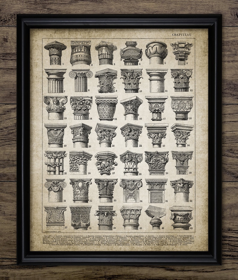 Architectural Wall Art Printable Classical Orders Column - Etsy