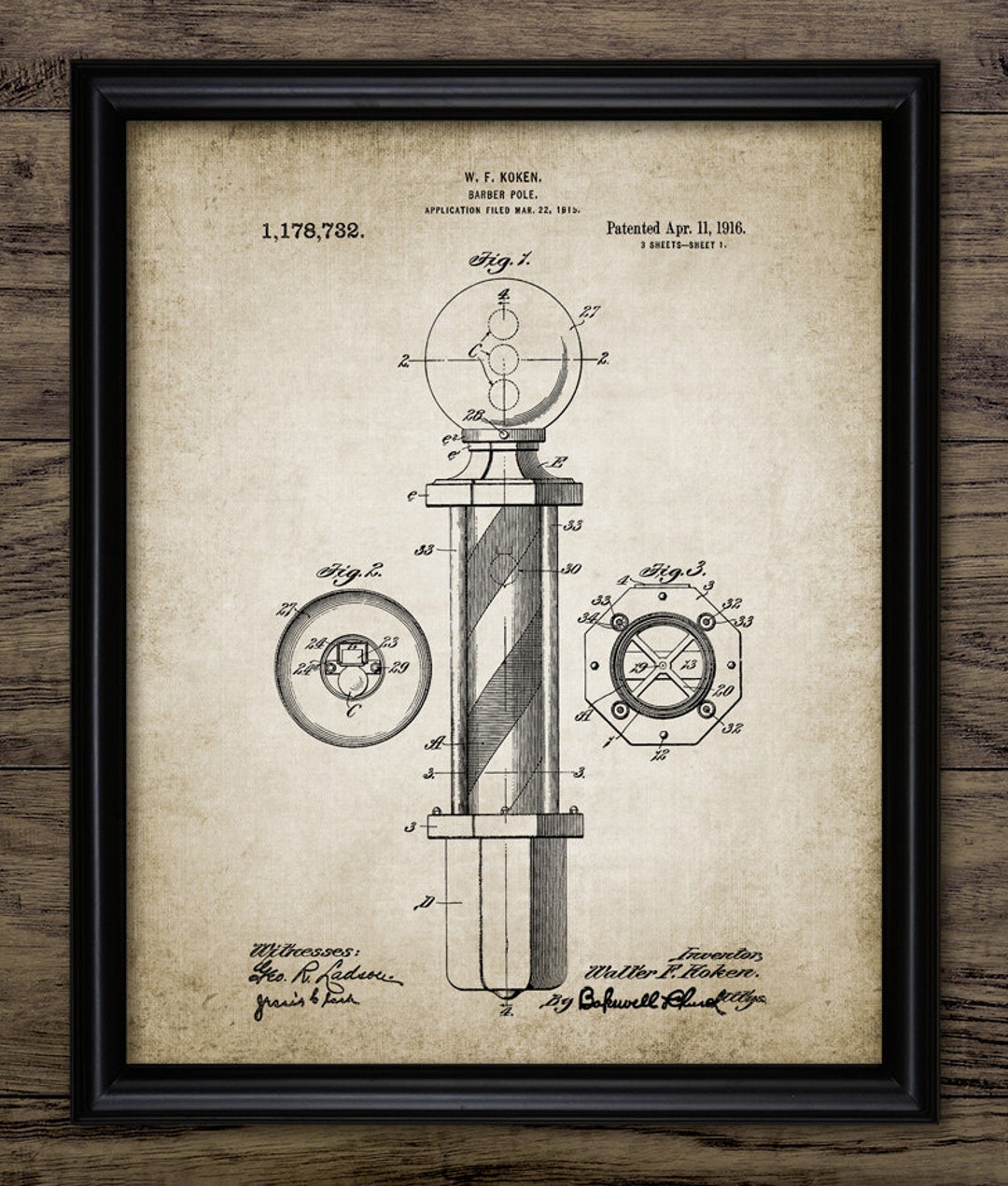 Barber Pole Wall Art, Printable Barber Shop Art, Retro Hairdresser ...