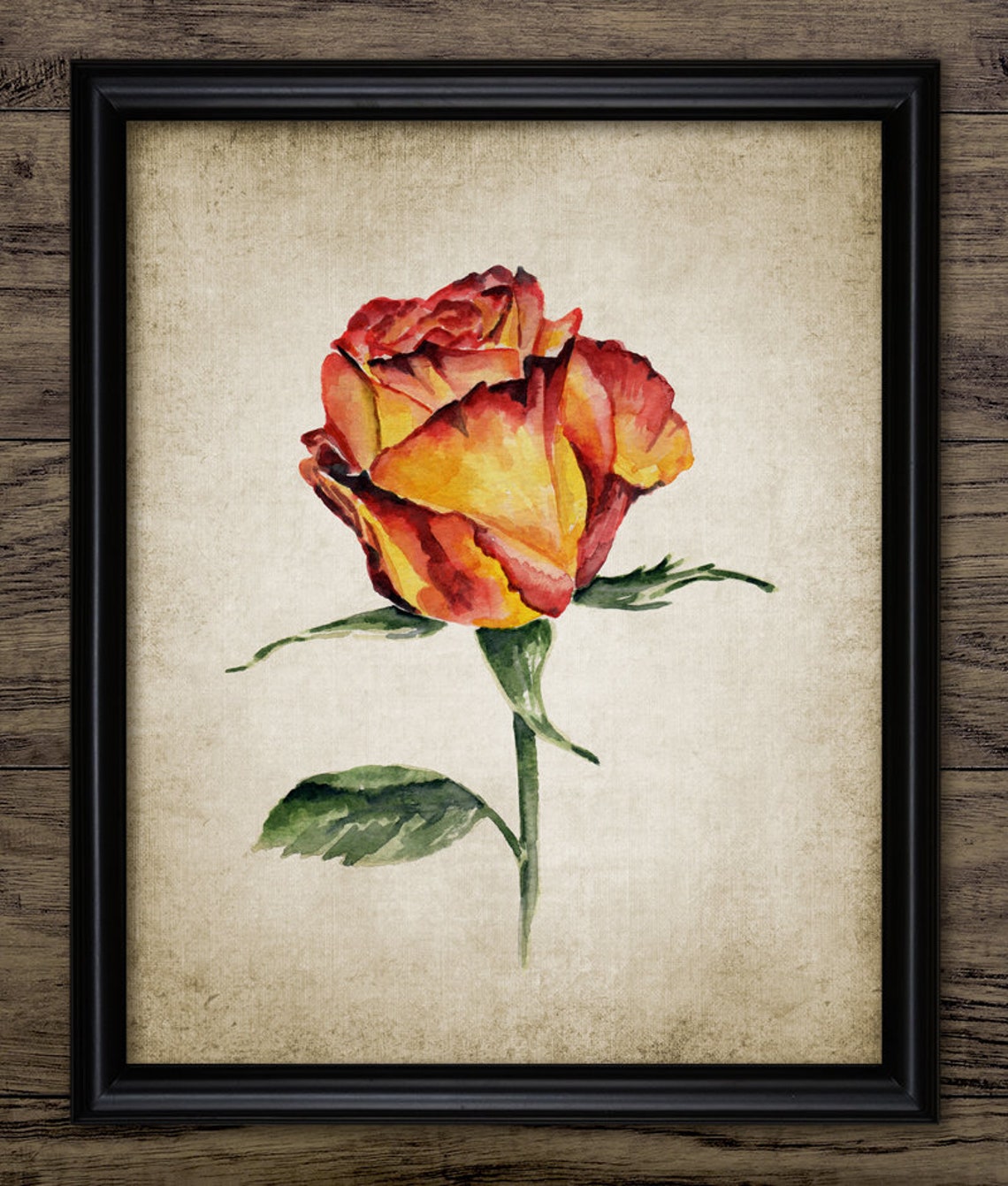 Rose Wall Art Rose Painting Printable Rose Garden Rose | Etsy