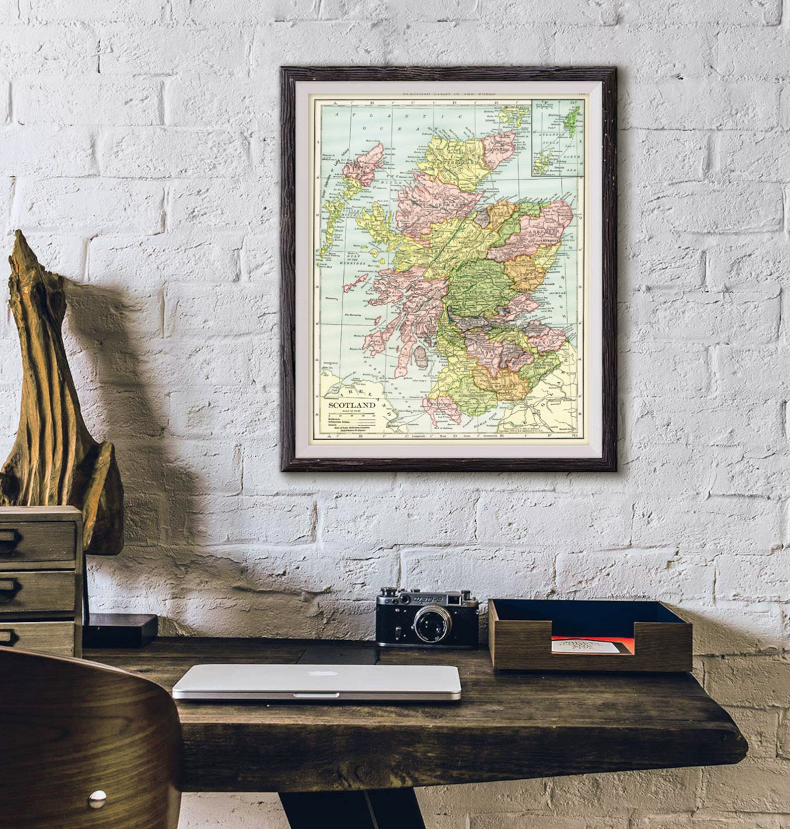 Map of Scotland, Printable Scottish Map, Great Britain, United Kingdom ...