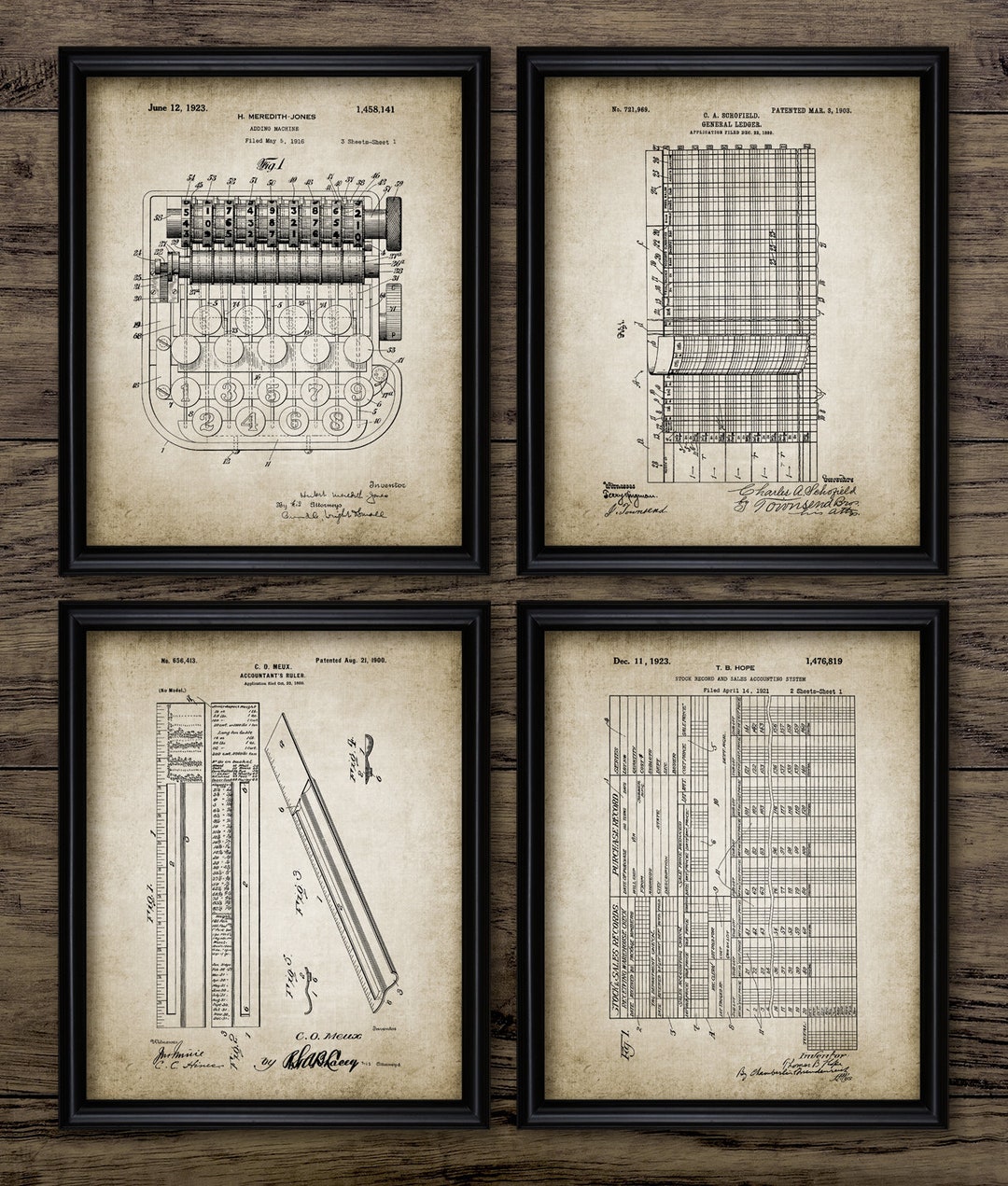 Accountancy Wall Art Set of 4, Printable Accounting, Adding Machine ...