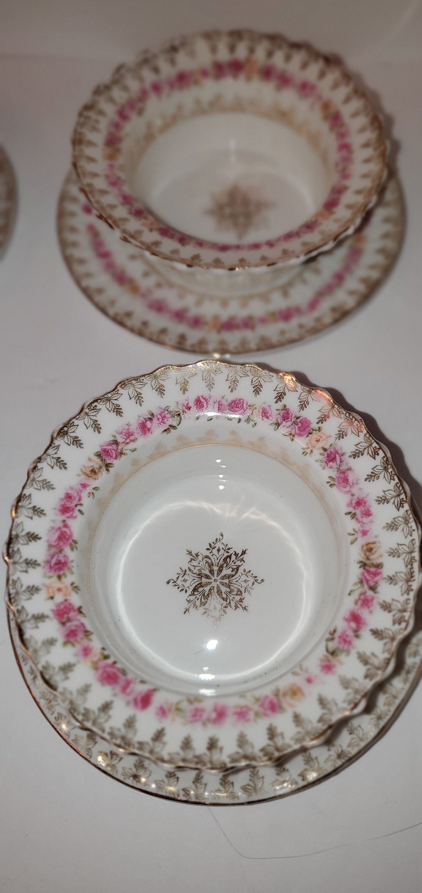 6 Victorian Custard Flan Cups Ruffle Edge Floral - Etsy