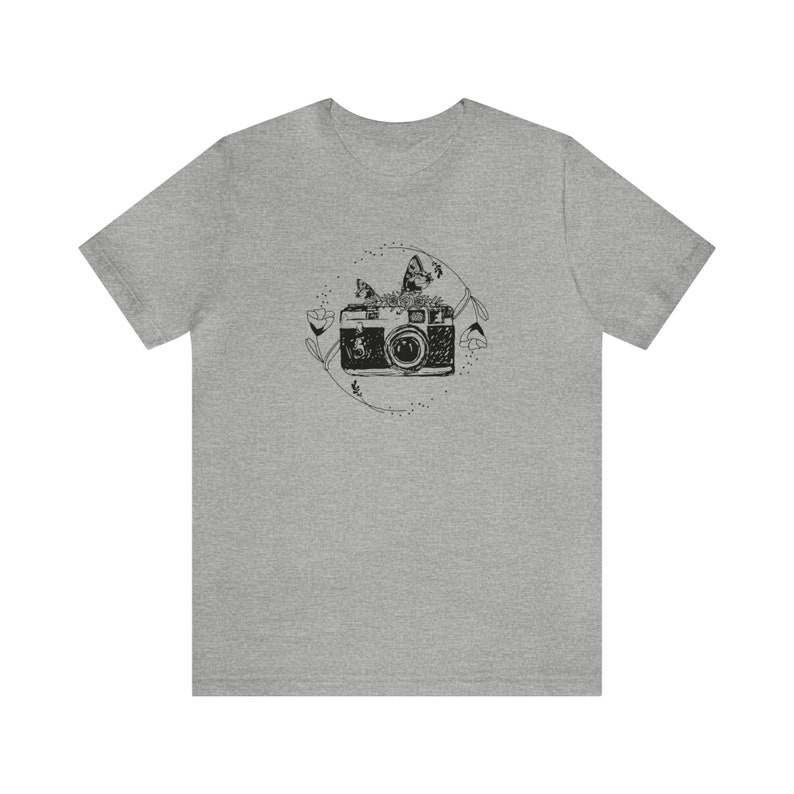 Camera Design With Floral Theme Photography T-shirt & Gifts for ...