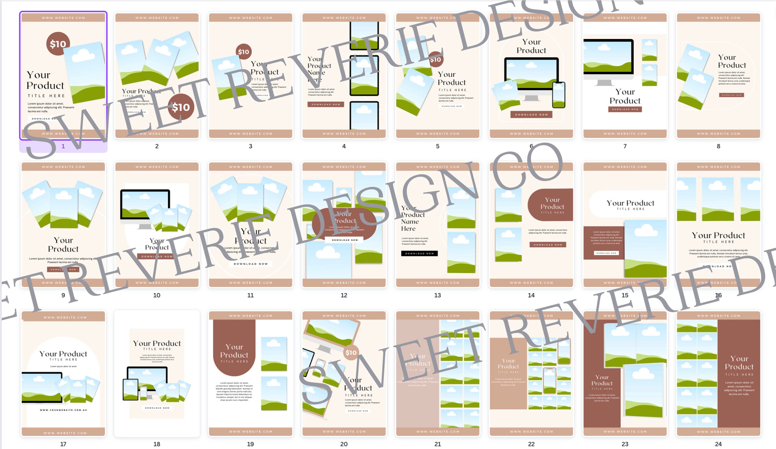 Mockups for Printables, Mockups for Digital Course, Mockup for Magazine ...