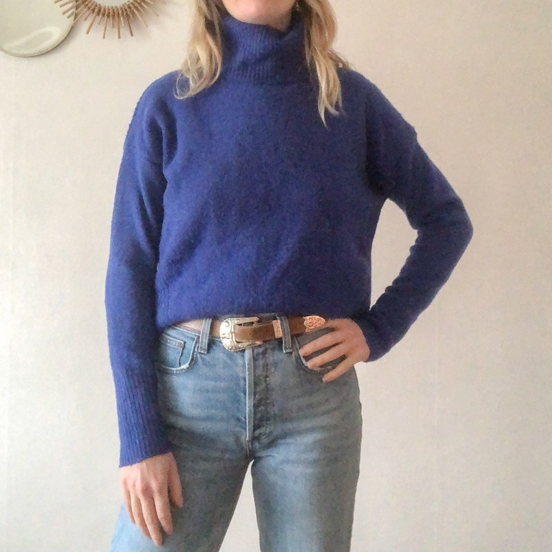 Blue Turtleneck - Etsy
