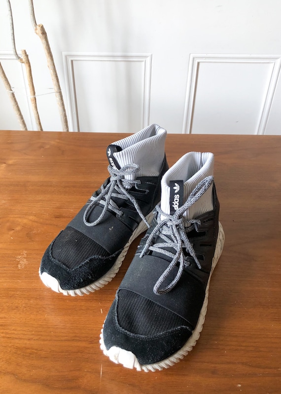Vintage 90s Adidas Sock Ankle High Top Sneakers 7.5 - Etsy Vintage 90s Adidas Sock Ankle High Top Sneakers 7.5 - Etsy