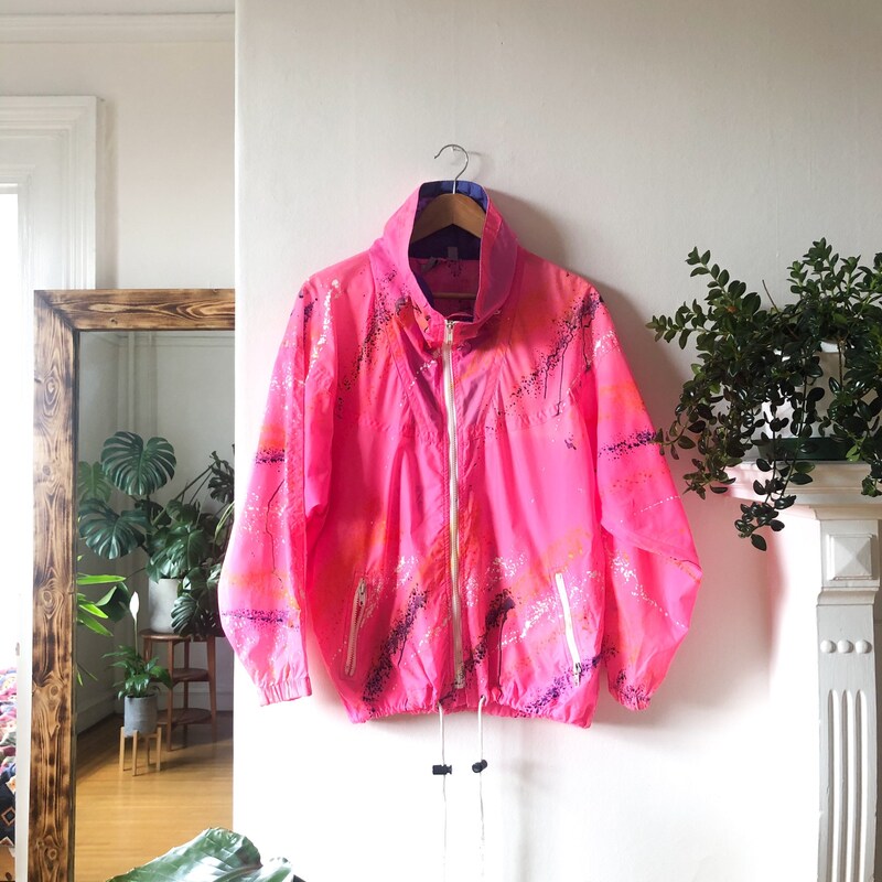 Neon Windbreaker - Etsy