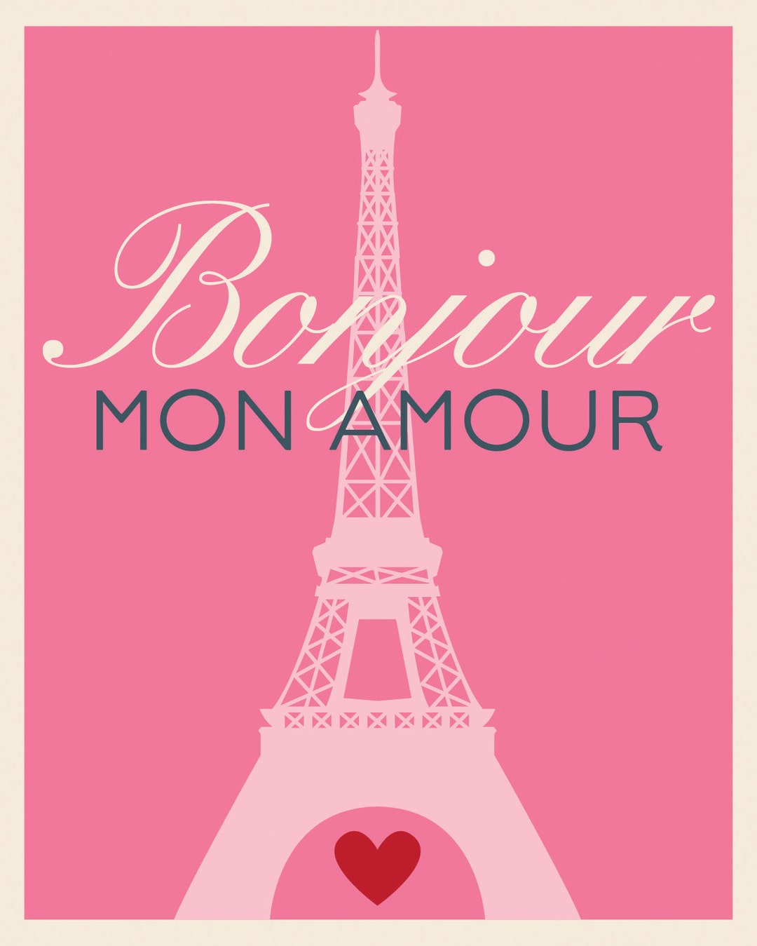 Bonjour mon amour Bonjour, mon amour Paris Tour Eiffel Printable Art ...