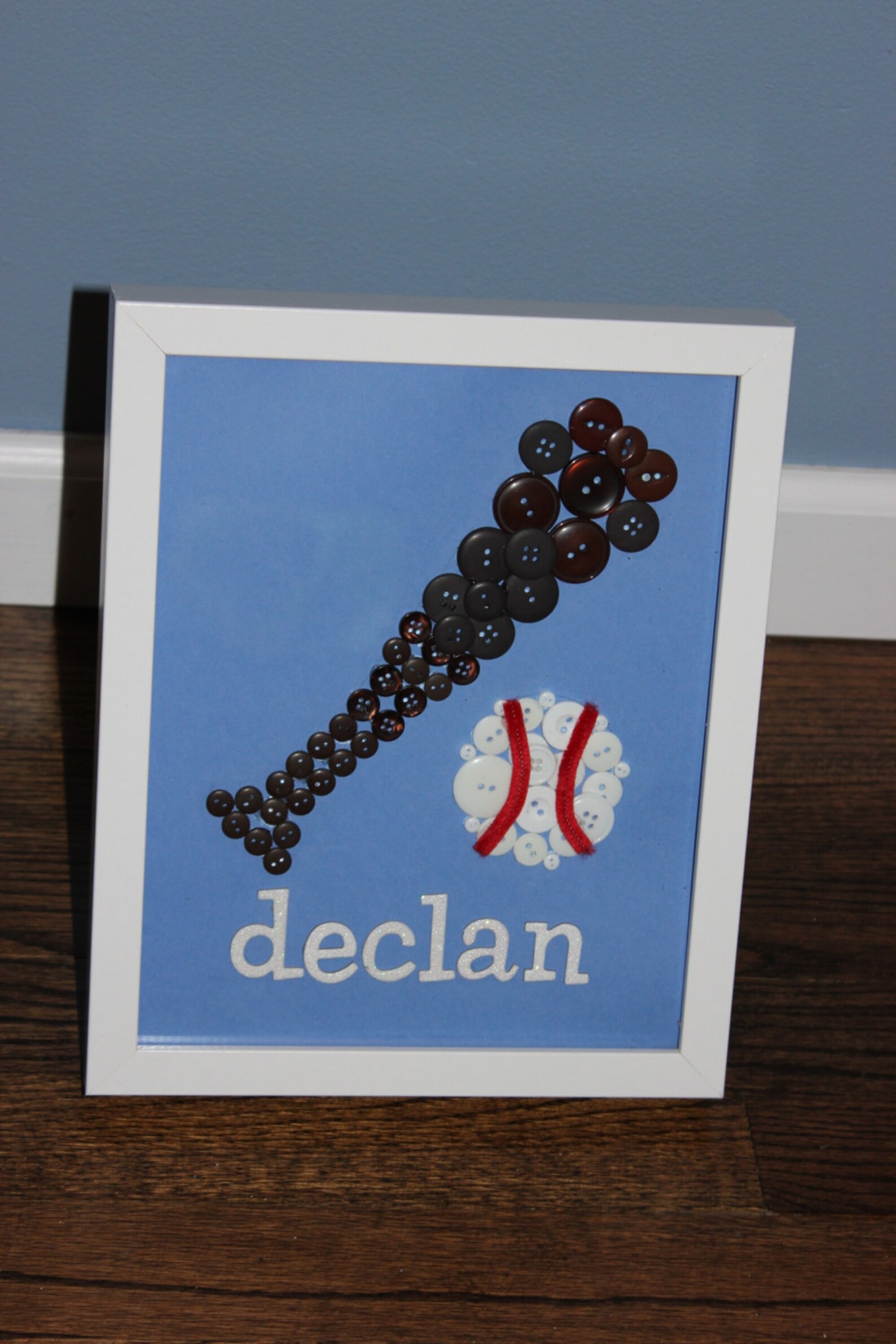 Sports Themed Button Art (personalized) - Etsy