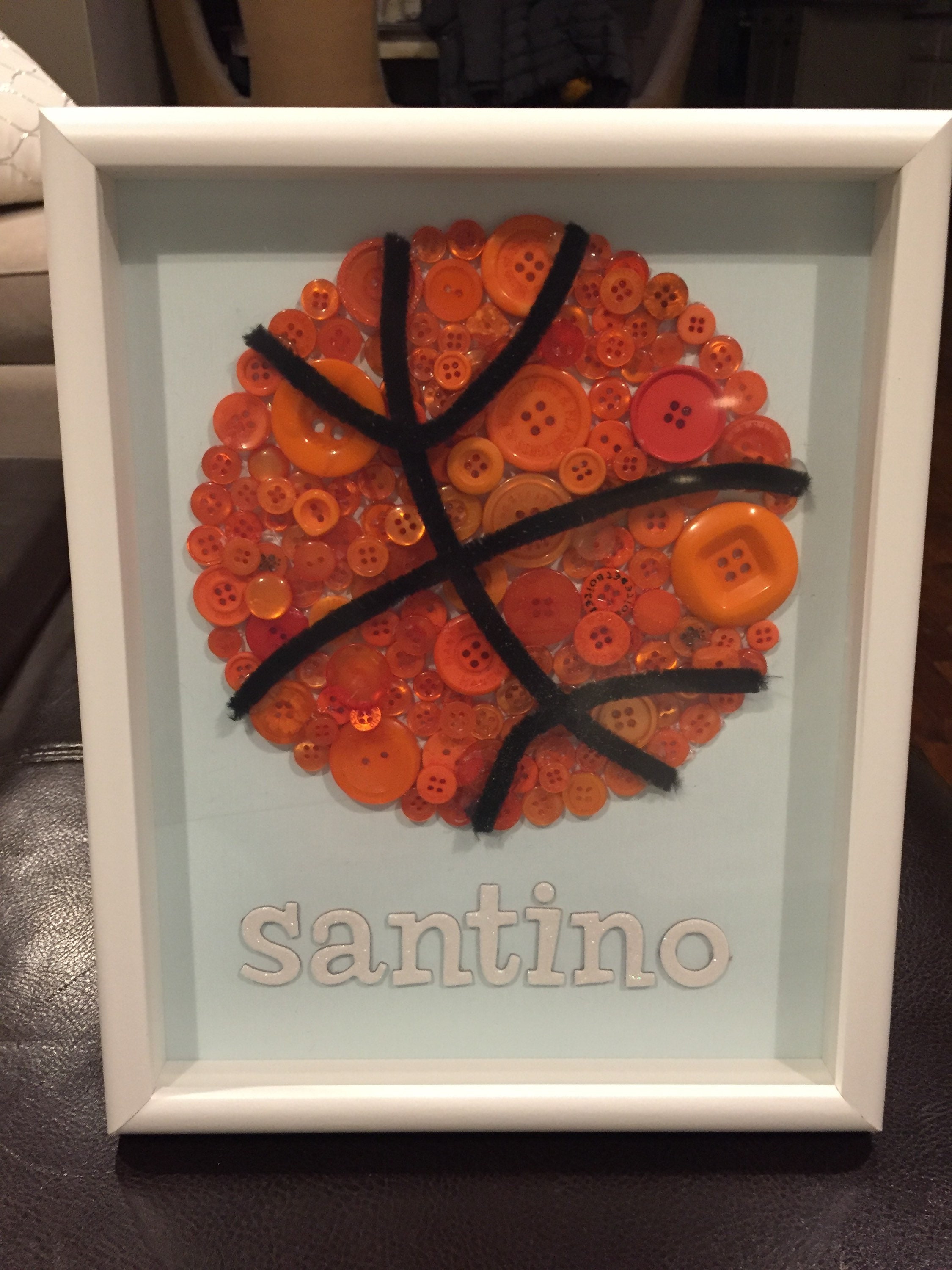 Sports Themed Button Art (personalized) - Etsy
