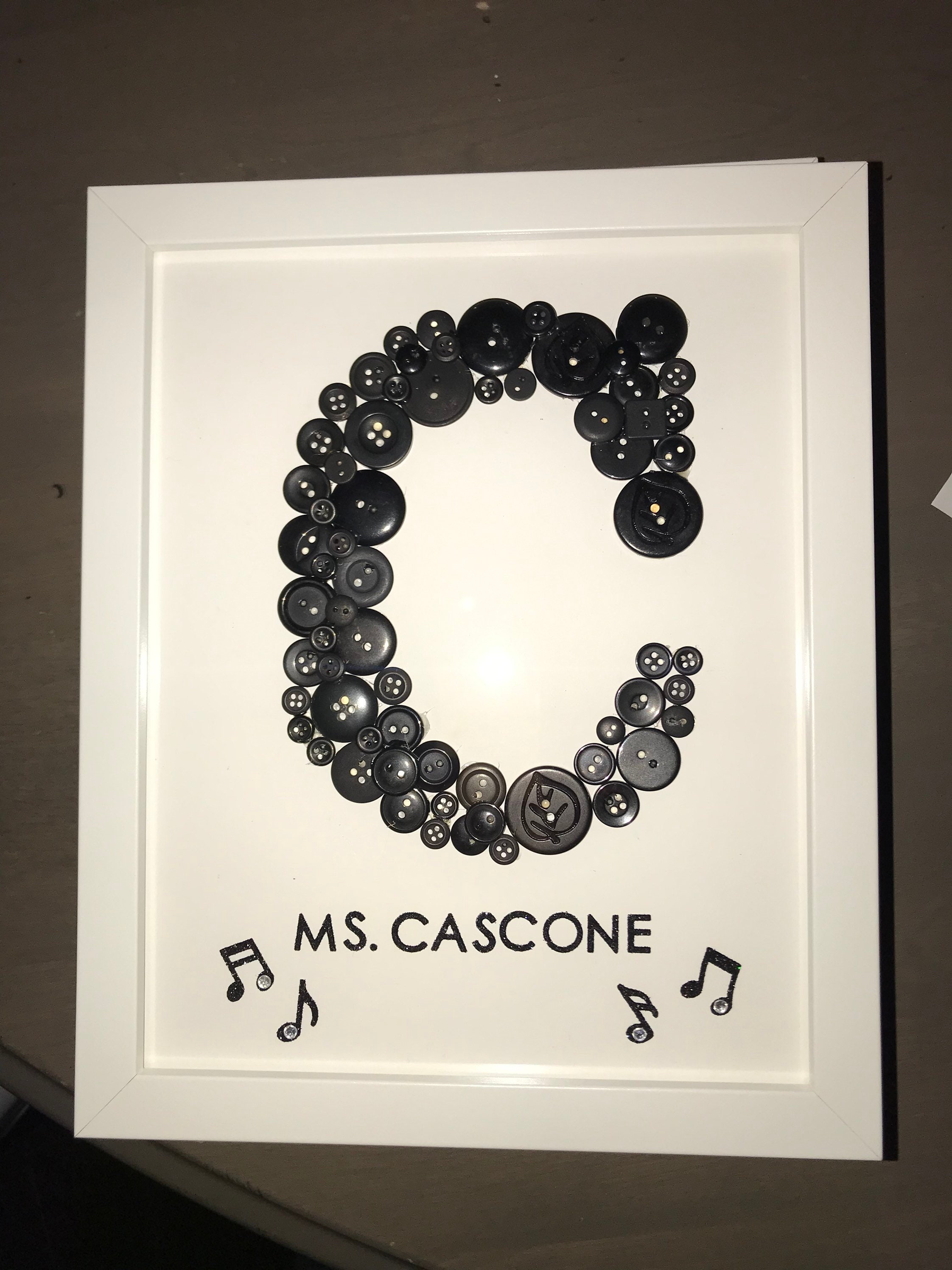 Monogram and Star Button Art - Etsy