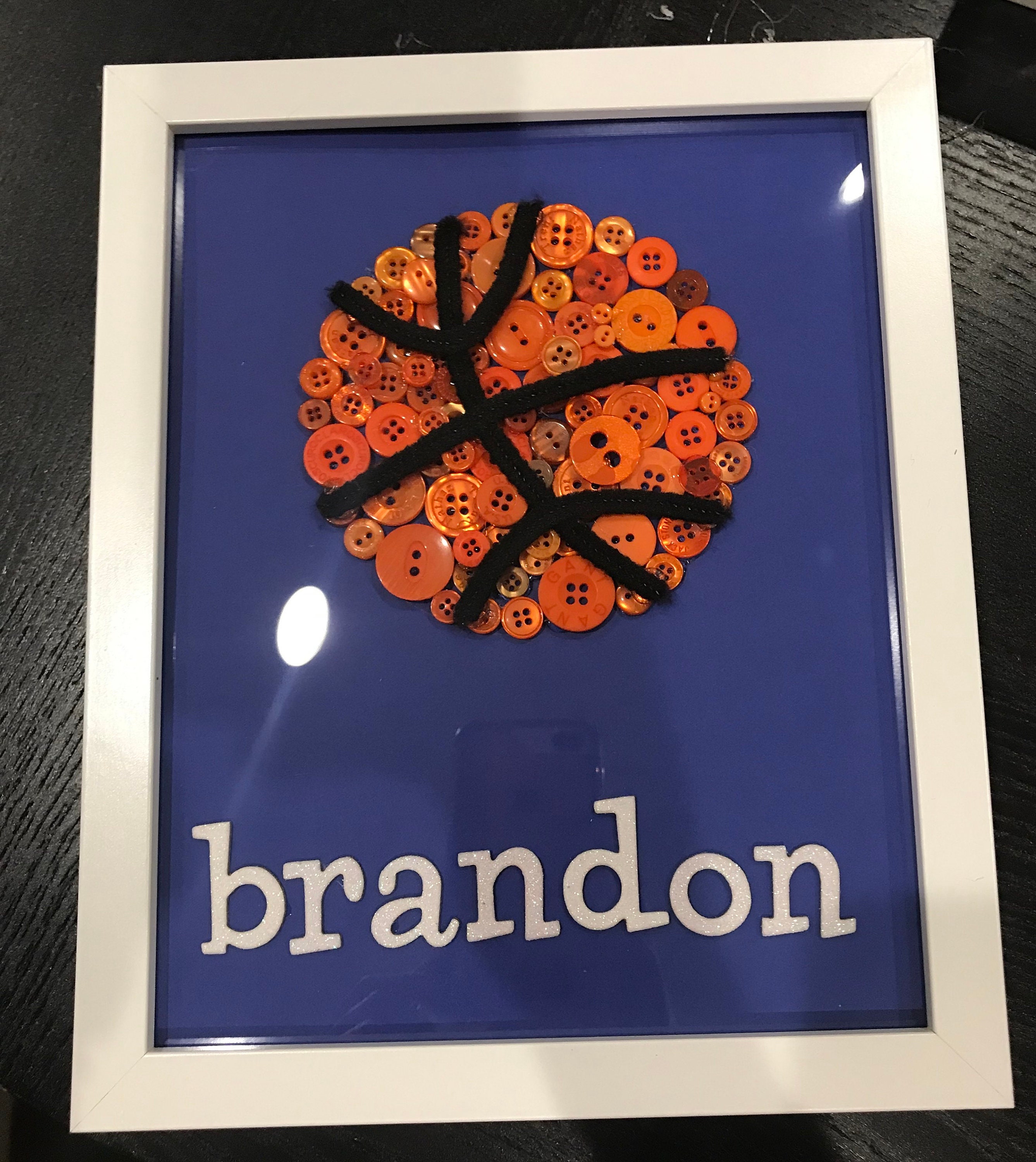 Sports Themed Button Art (personalized) - Etsy