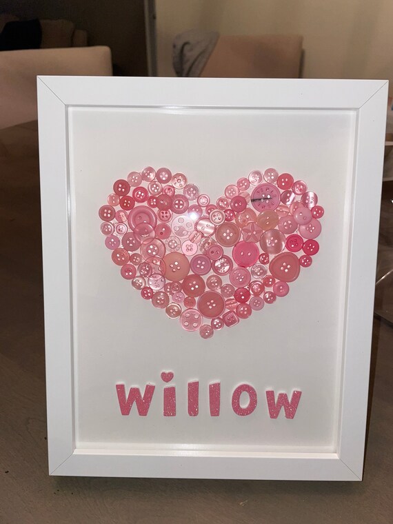 HEART Button Art - Etsy