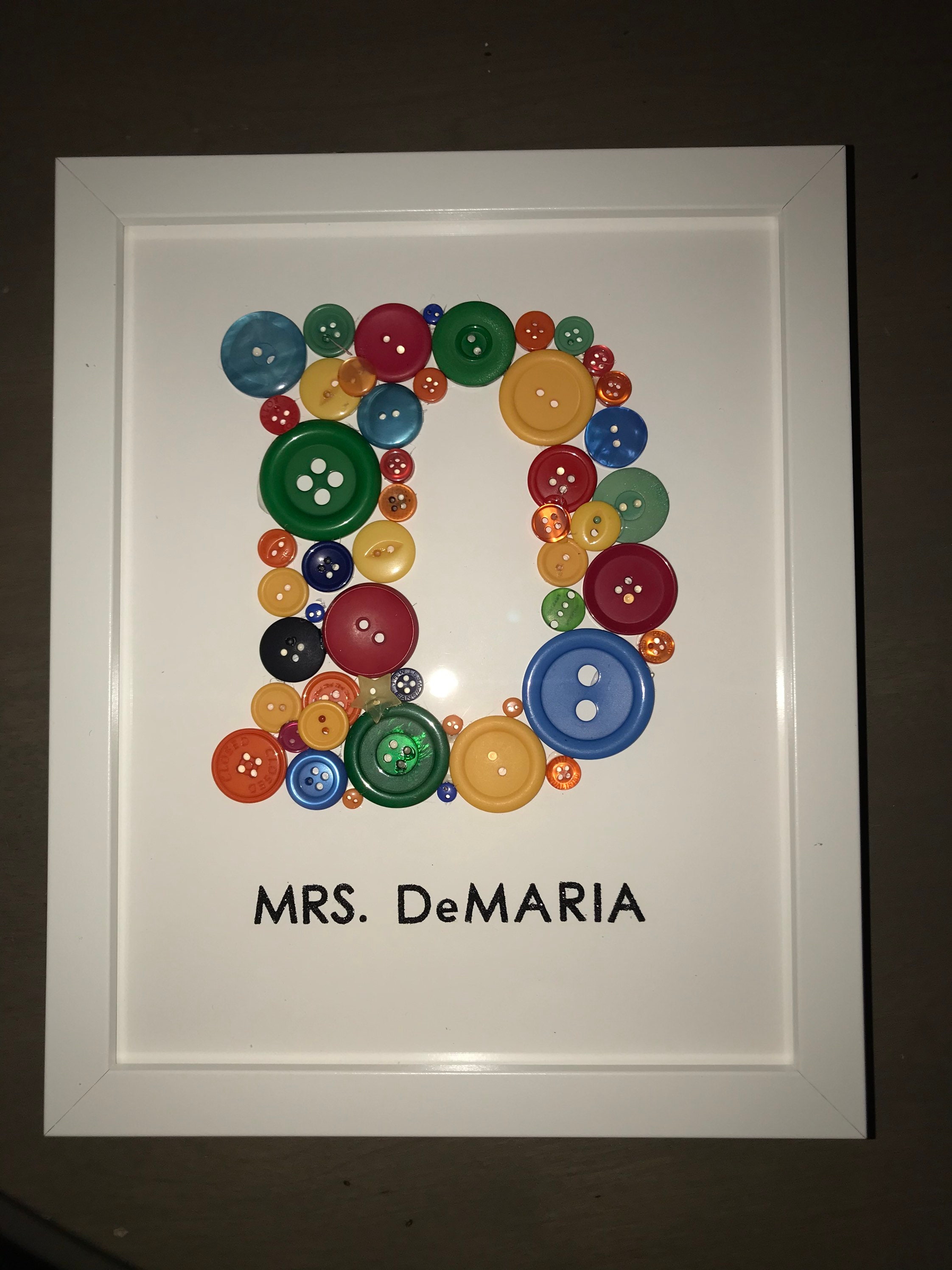 Monogram and Star Button Art - Etsy