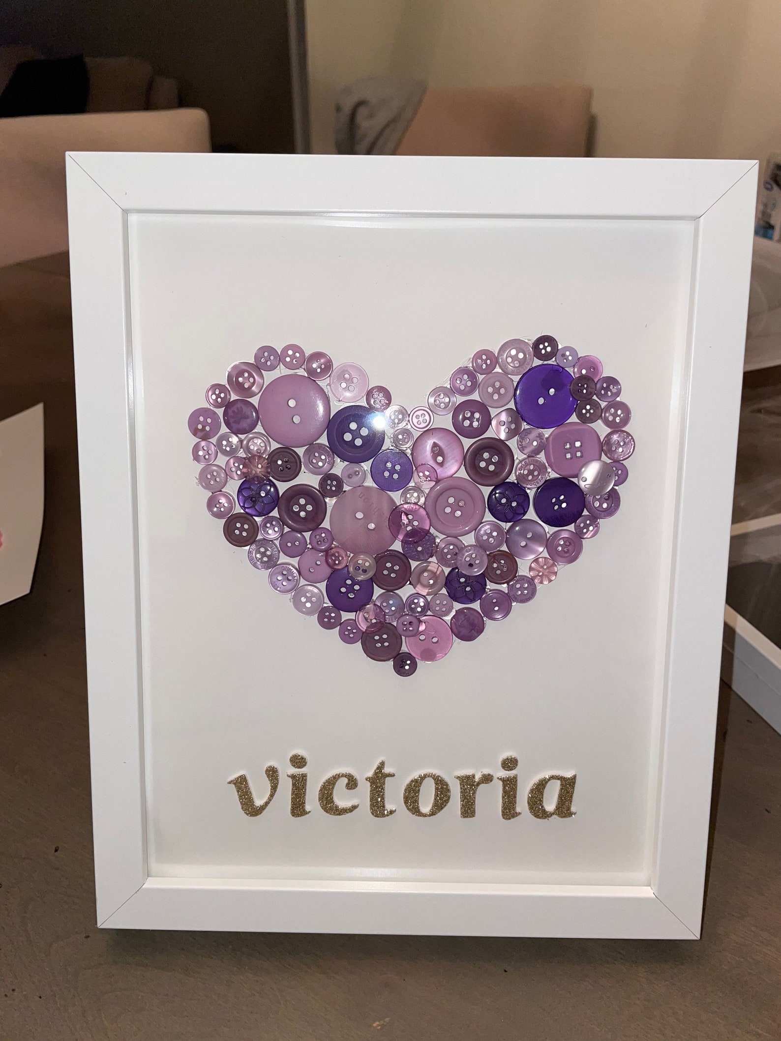 HEART Button Art - Etsy