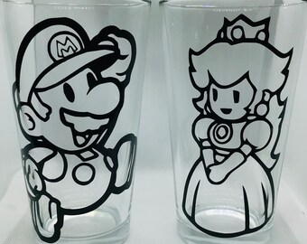 Super Mario Pint Glass - Etsy