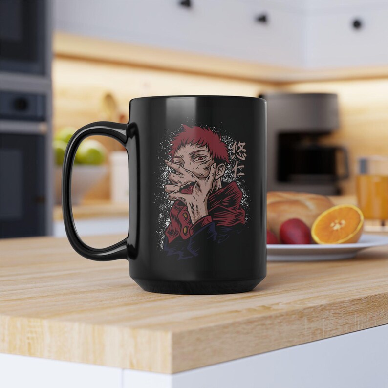 Anime Sukuna Yuji Itadori JJK Japanese Manga Black Mug for Coffee ...
