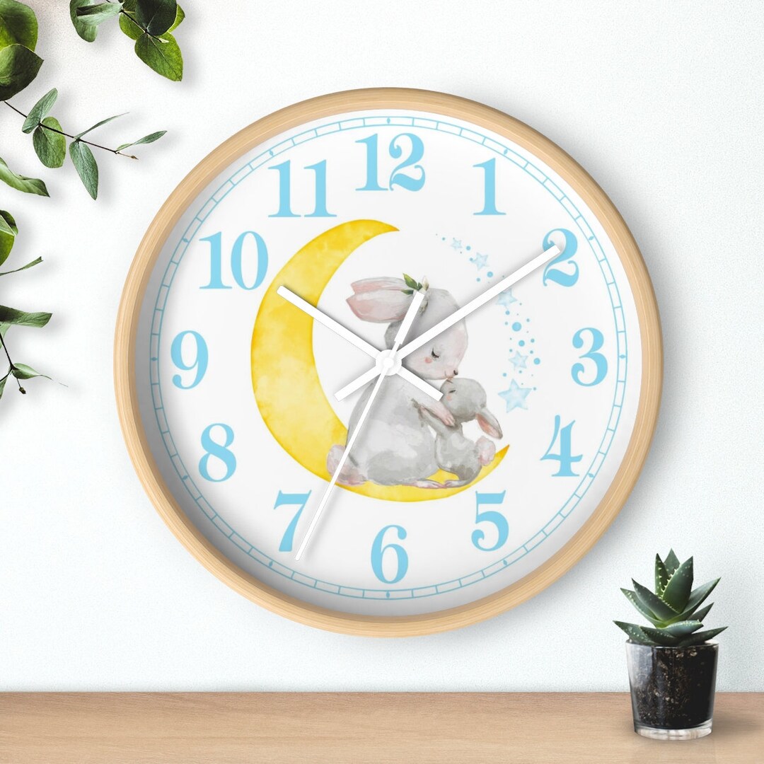 Sweet Dreams Bunny Nursery 10 Wall Clock More Color - Etsy
