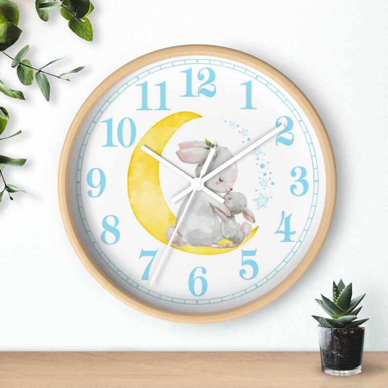 Sweet Dreams Bunny Nursery 10 Wall Clock More Color - Etsy