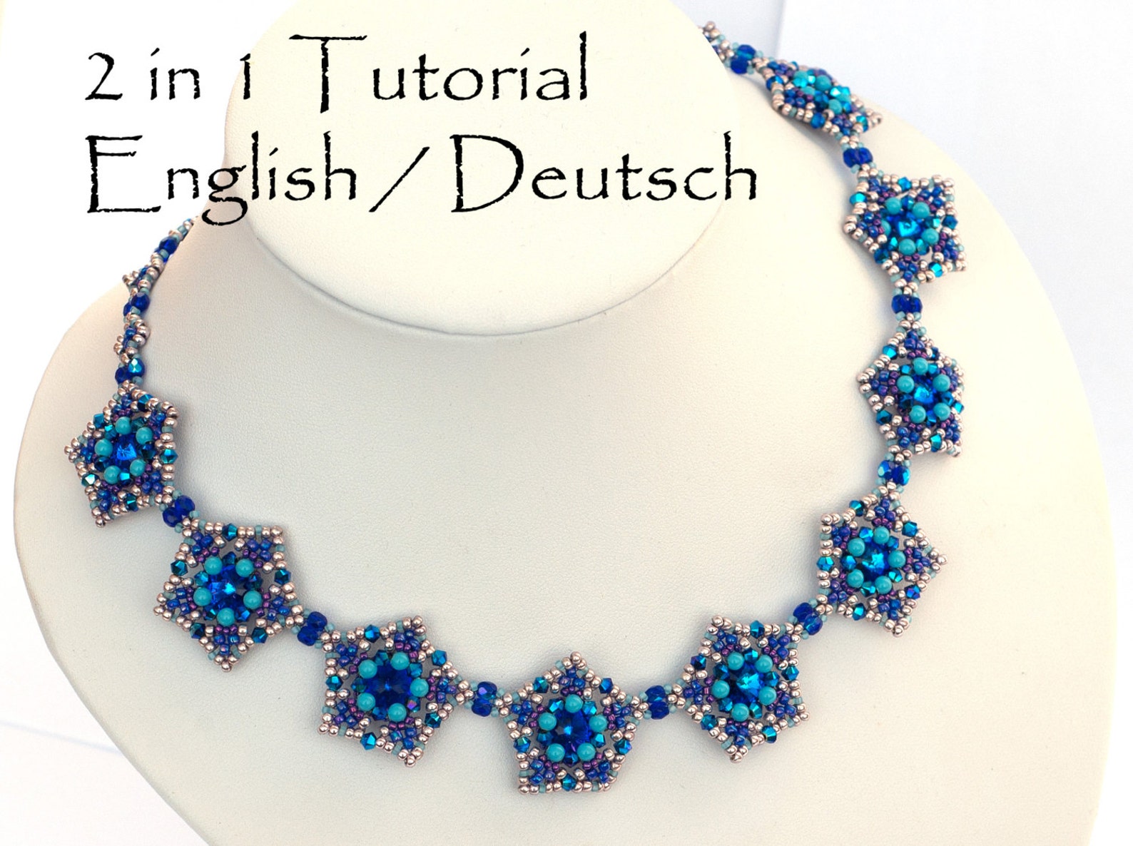 Beading Pattern 2 in 1 Beading Tutorial Necklace Choker - Etsy UK