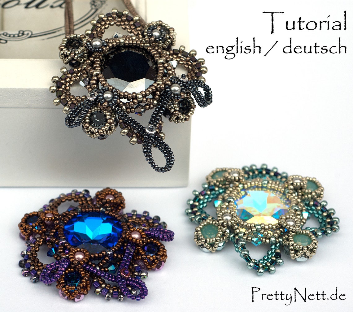Beading Pattern - Beading Tutorial for Pendant "royal Clover" - Etsy